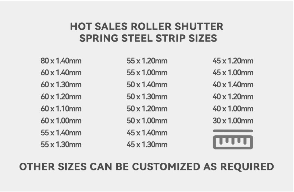heat treatment blue spring steel strip for roller shutter door ...