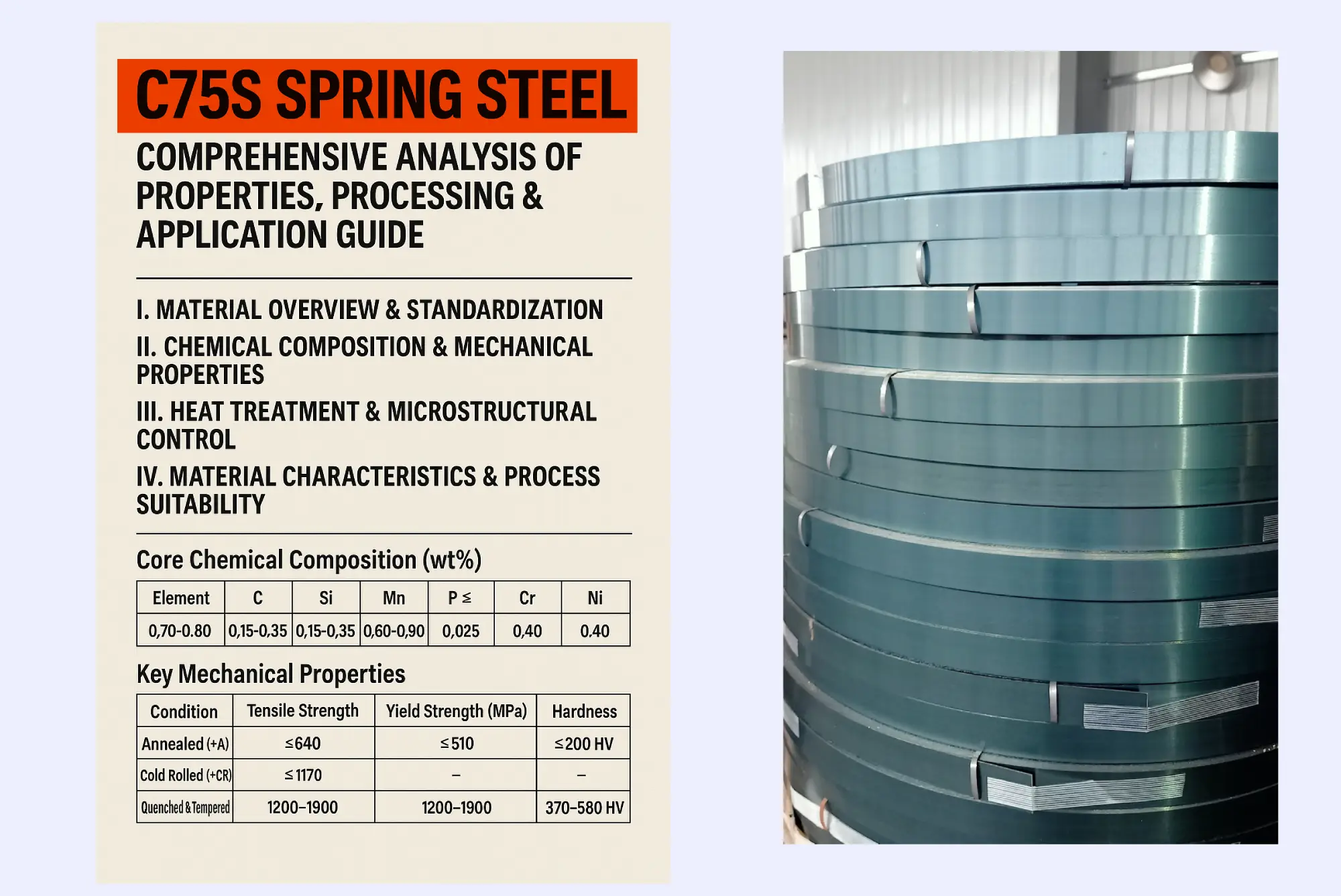 C75S Spring Steel Guide: Properties, Heat Treatment & Uses - JiaXiao ...